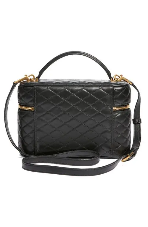Saint Laurent Large Gaby Quilted Leather Vanity Case - Noir