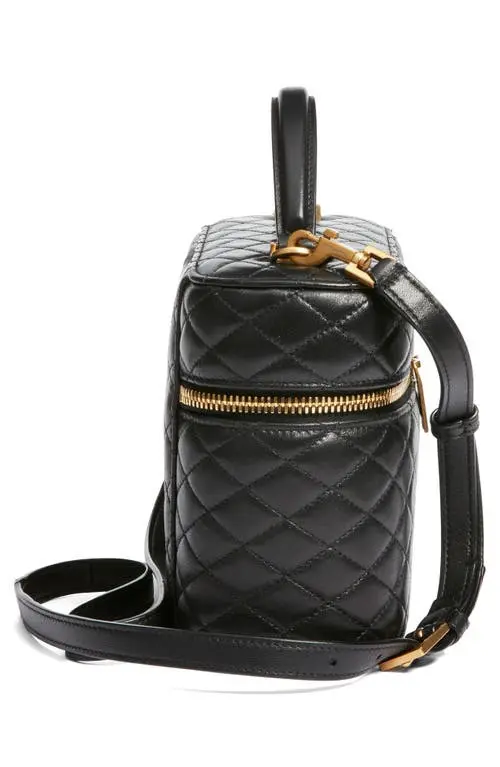 Saint Laurent Large Gaby Quilted Leather Vanity Case - Noir