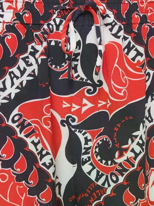 Valentino Garavani Silk Printed Shorts