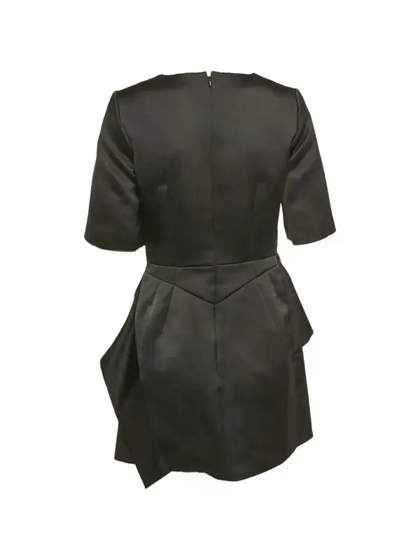 alexander mcqueen peplum dress Alexander McQueen Black Silk Long Sleeve Peplum Gown M Alexander McQueen