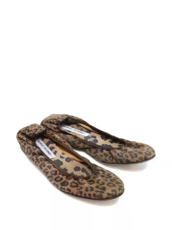 Manolo Blahnik Leopard-print Ballet Flats