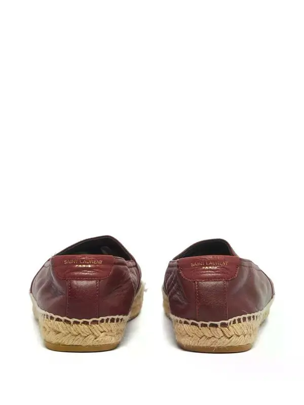 Saint Laurent Embossed-logo Flat Espadrilles