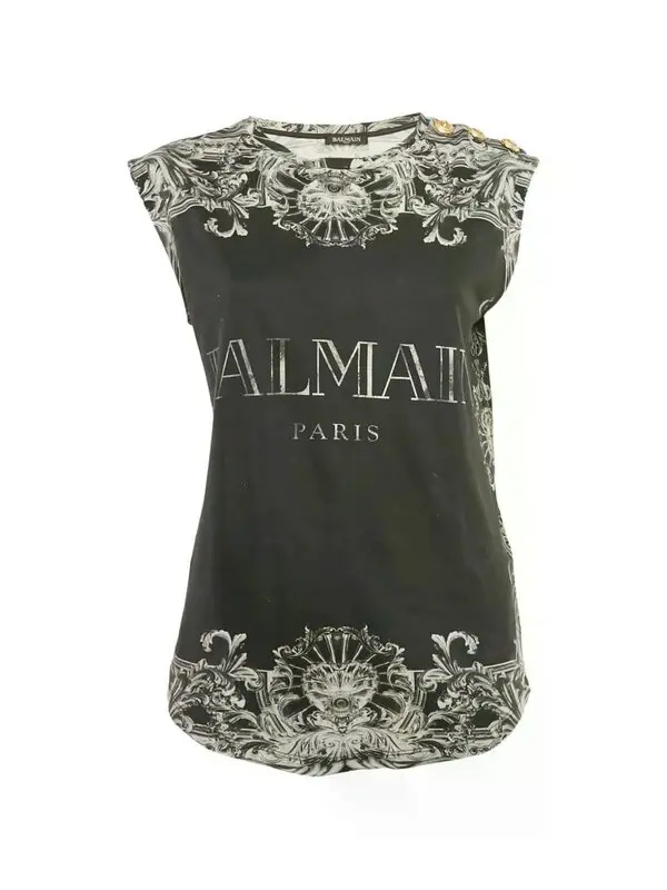 Balmain Sleeveless Button-detail Top