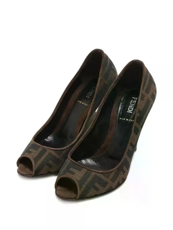 Fendi Zucca Wedge Pumps