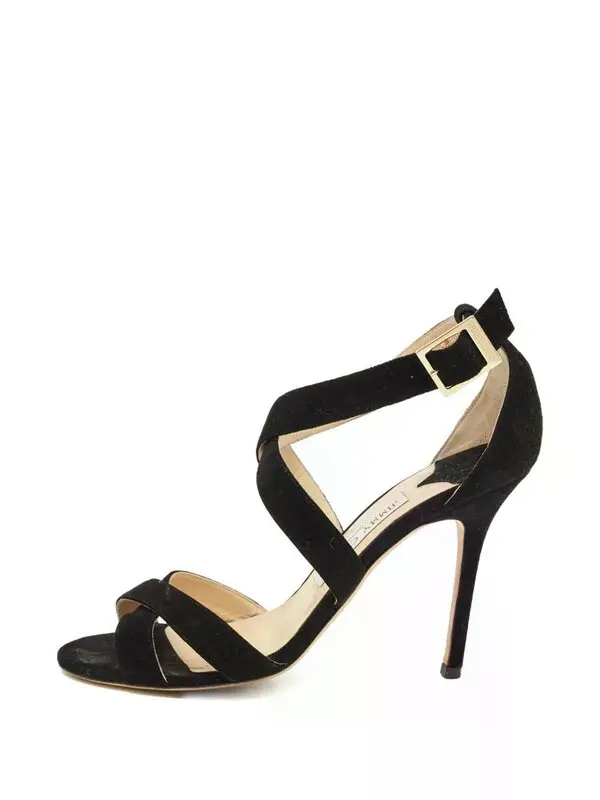 JIMMY CHOO Suede Ankle-strap Stiletto Sandals