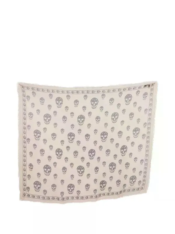 Alexander McQueen Skull-print Scarf - Neutrals