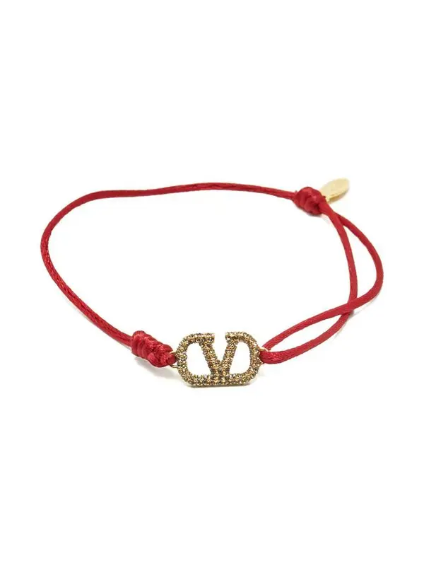 Valentino Garavani Vlogo Crystal Bracelet - Red