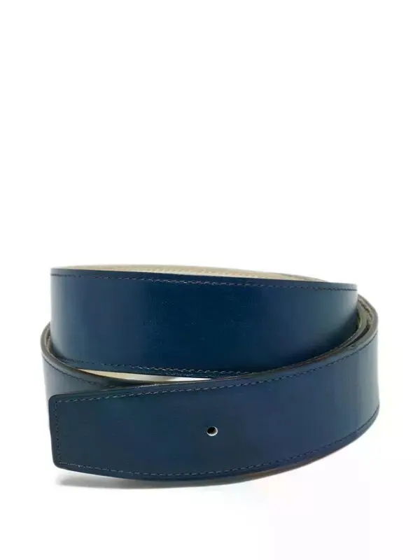Hermès Reversible Leather Belt - Blue