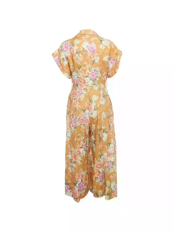 Zimmermann Floral-print Linen Jumpsuit