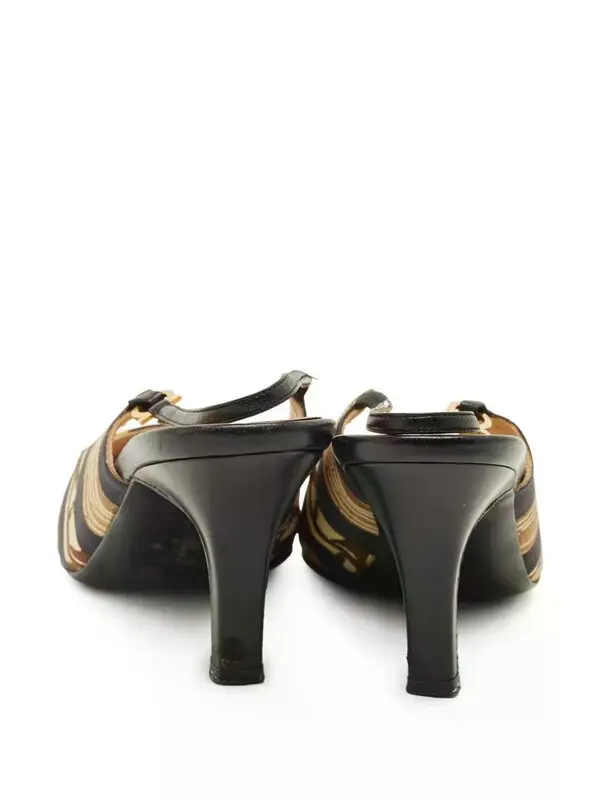 FERRAGAMO Square Toe Slingback Pumps