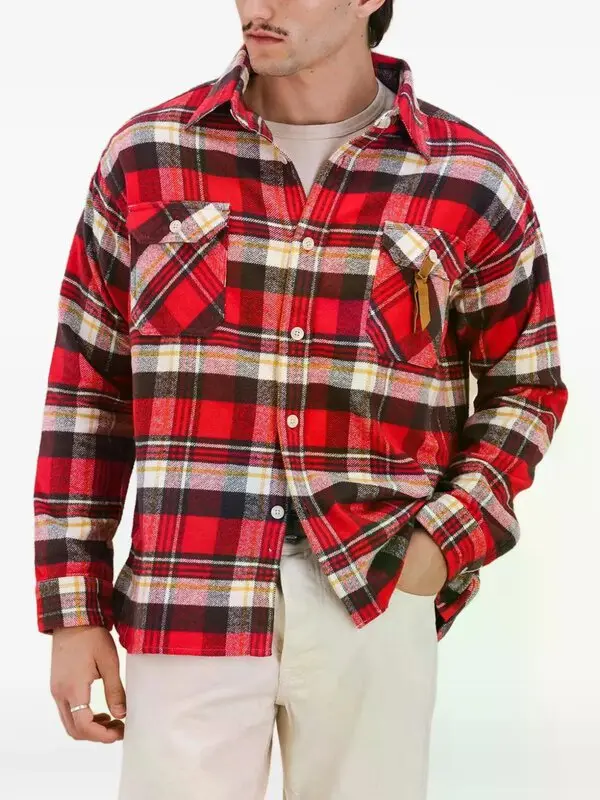 FORTELA Mescal Plaid Patch-pocket Shirt - Red