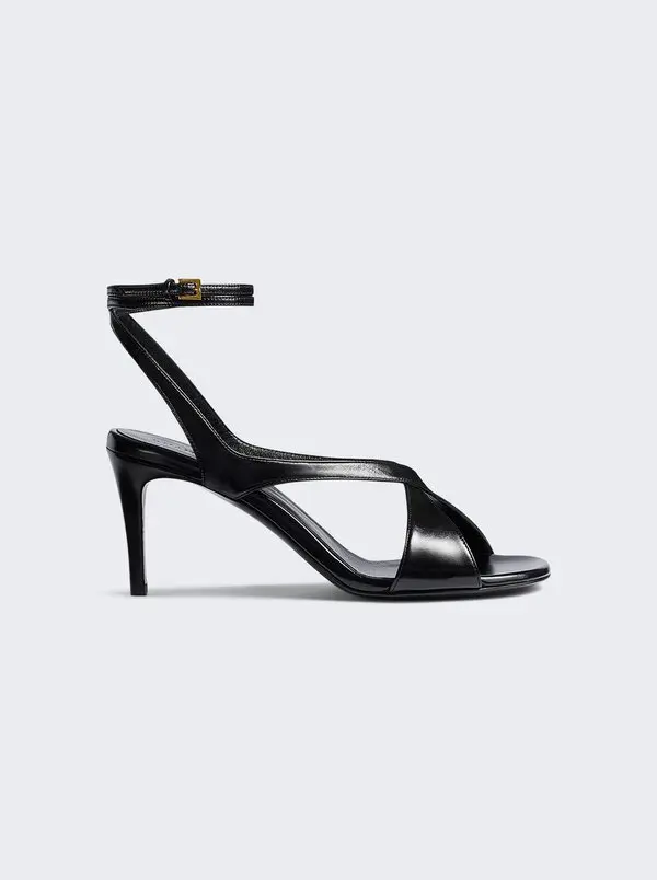 Khaite Liria Ankle Strap Sandal 75 - Black
