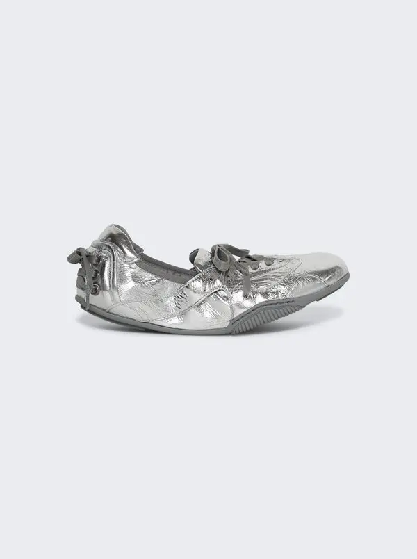 Acne Studios Nappa Leather Lace-up Shoes - Silver