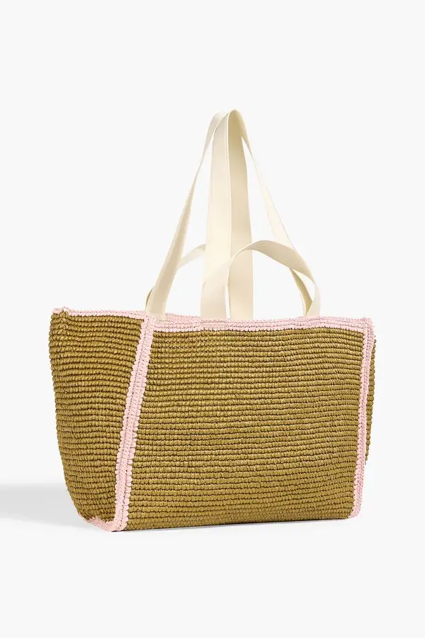 Marni Embroidered Faux Raffia Tote
