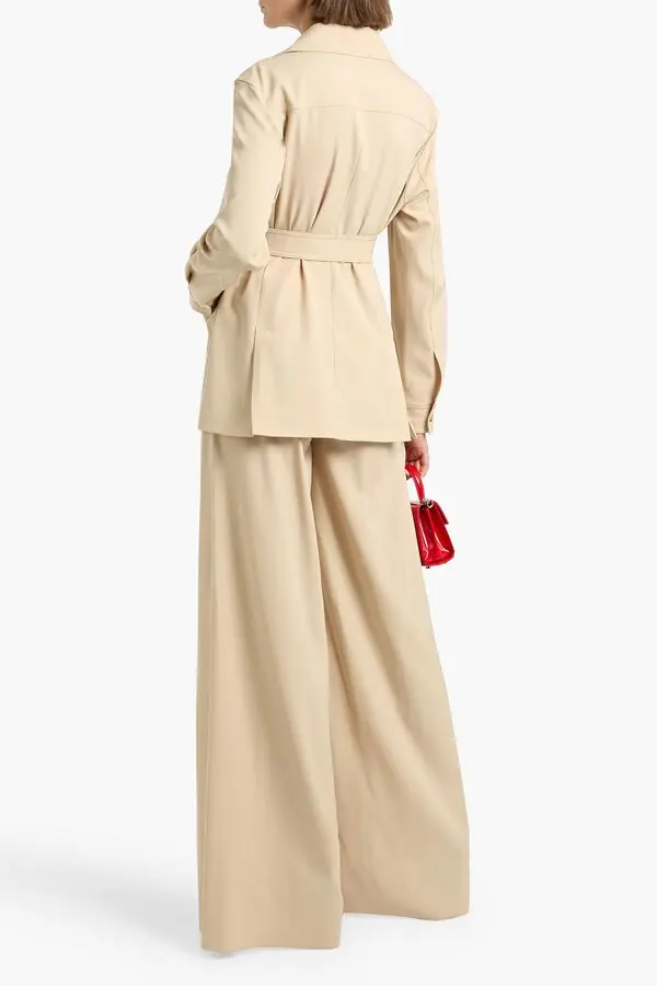Max Mara Wool-twill Wide-leg Pants