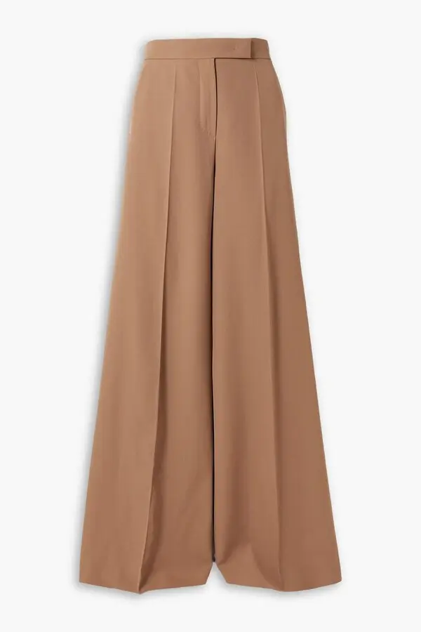 Max Mara Wool-twill Wide-leg Pants - Camel
