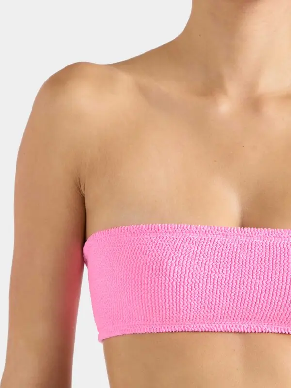 Hunza G Original Crinkle™ Bandeau Bikini Top - Bubblegum