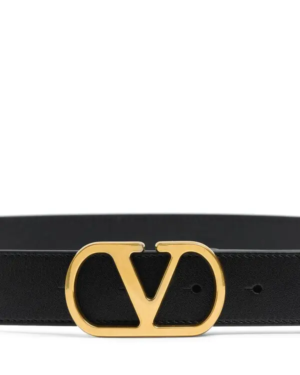 Valentino Garavani Leather Belt - Black