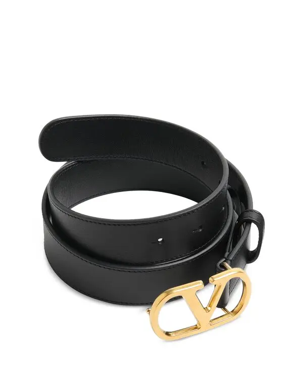 Valentino Garavani Leather Belt - Black