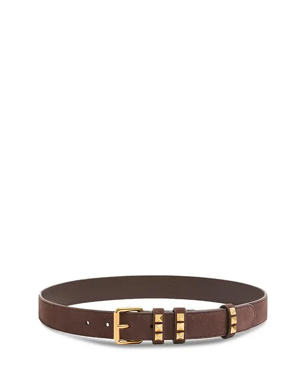 Valentino Garavani Flaneuse Suede Leather Belt - Brown
