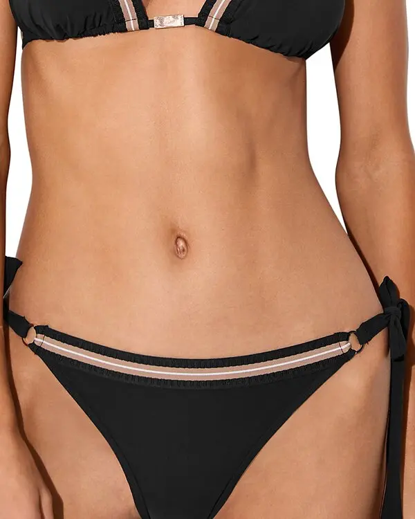 REISS Riva Contrast Bikini Bottom - Black/white