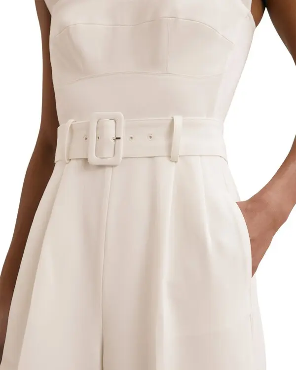 REISS Petite Alba Belted Jumpsuit