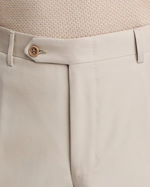 Canali Siena Flat Front Wool Trousers