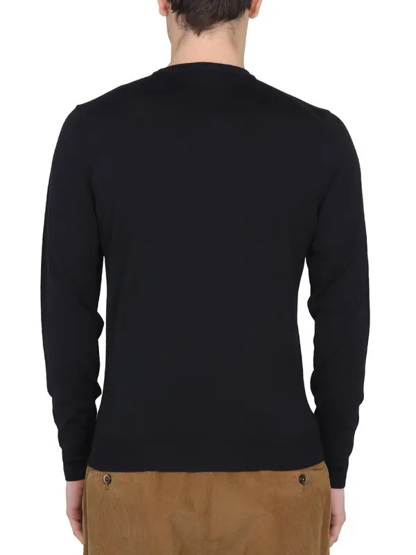 DRUMOHR Wool Jersey With Ribbed Collar - Multicolour