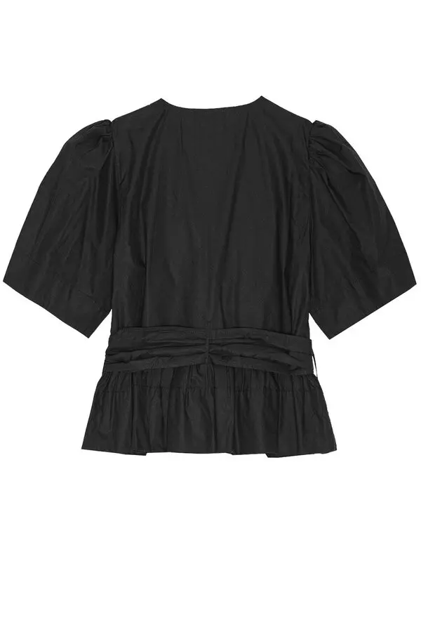 GANNI Tops With Ribbons - Black