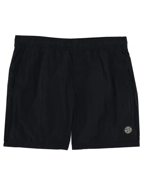 Stone Island Swimsuit With Logo Patch