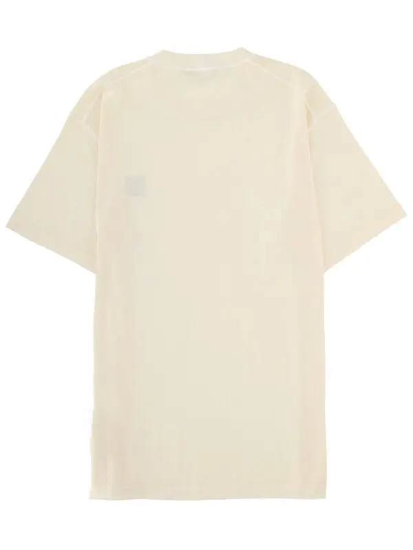 Stone Island T-shirt With Logo Patch - Ivory