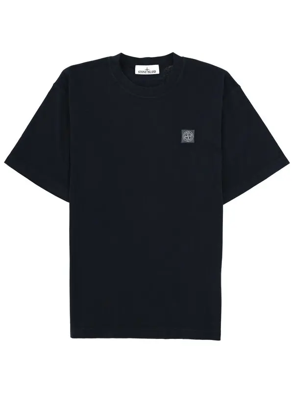 Stone Island T-shirt With Logo Patch - Blue