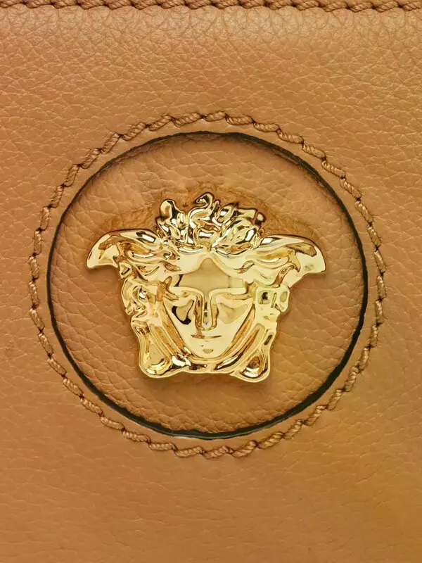 Versace Leather Pouch With Detachable Strap