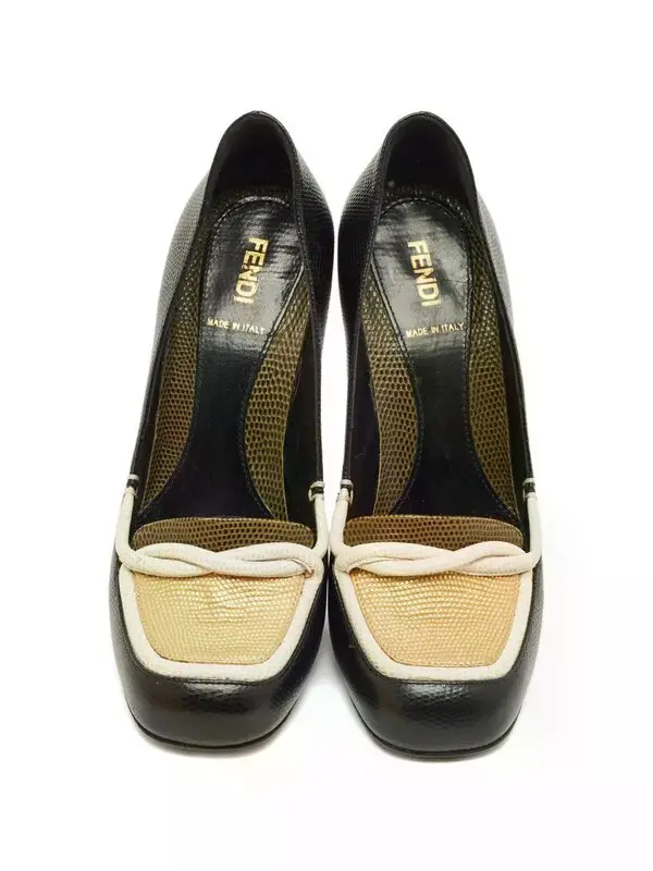 Fendi Lizard-embossed Pumps