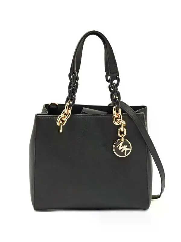 Michael Kors Mini Cynthia Leather Tote Bag - Black