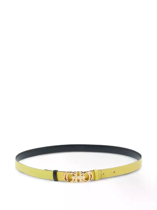 FERRAGAMO Double Gancini Reversible Belt - Black