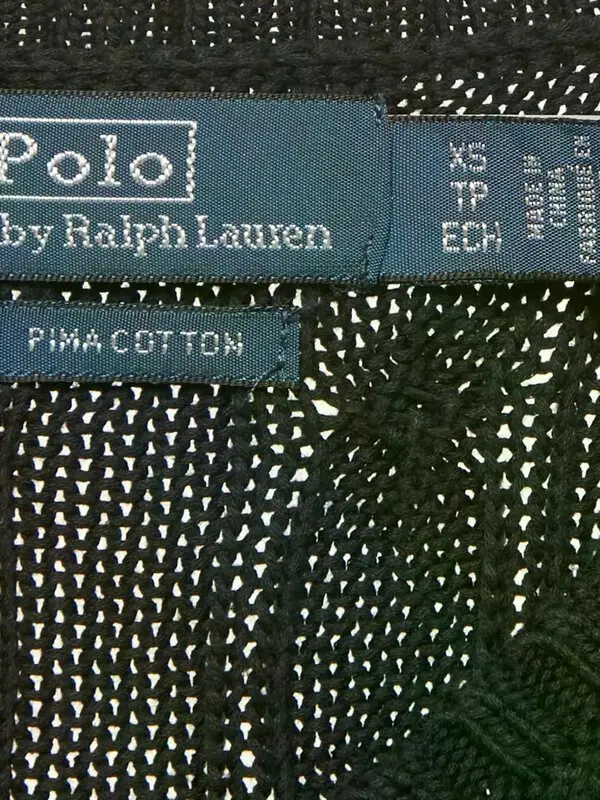 Polo Ralph Lauren Cable-knit V-neck Sweater - Black
