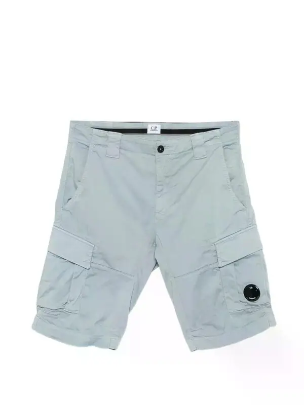C.P. COMPANY Stretch Sateen Cargo Lens Shorts - Blue