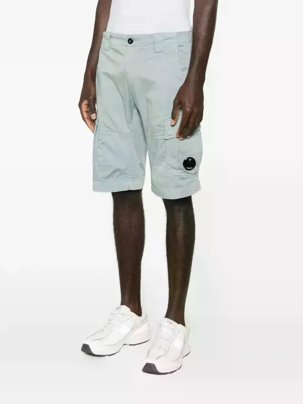 C.P. COMPANY Stretch Sateen Cargo Lens Shorts - Blue