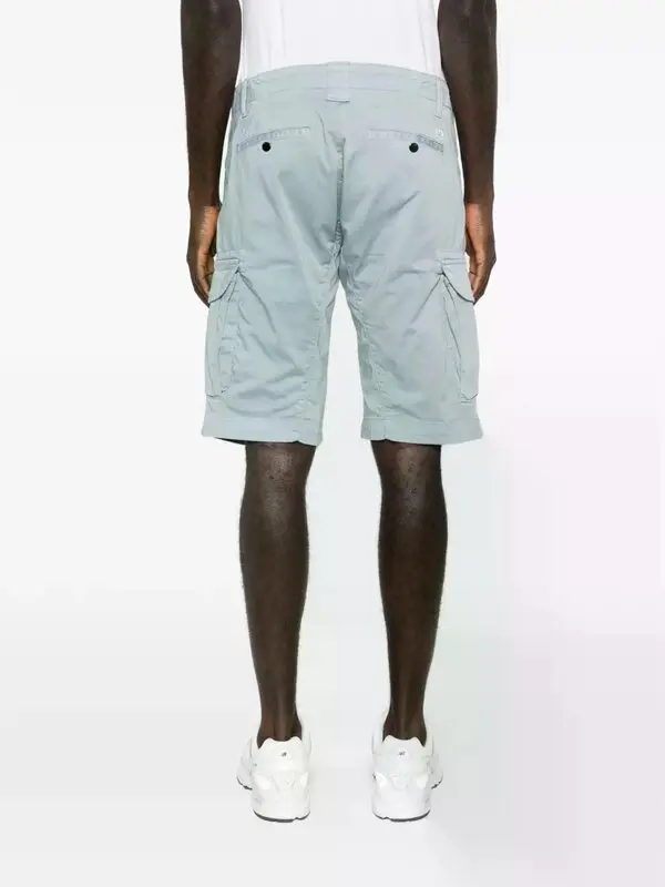 C.P. COMPANY Stretch Sateen Cargo Lens Shorts - Blue