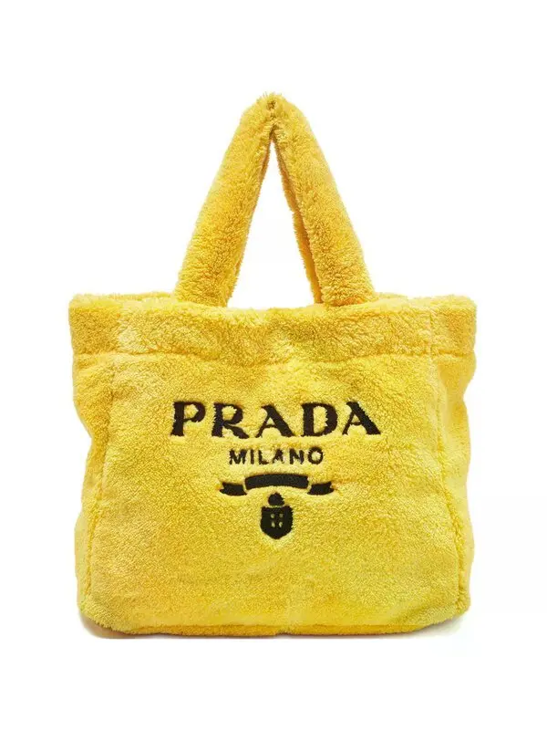 Prada Terry Logo Tote Bag