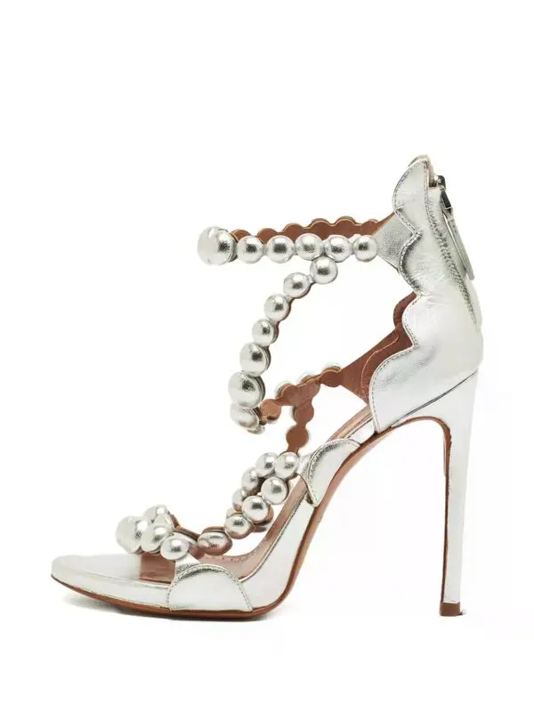 Alaïa Bombe Strappy Leather Sandals