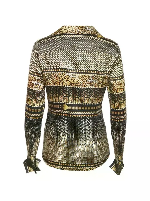 Roberto Cavalli Satin Print Top
