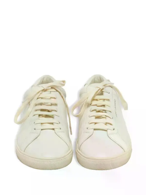 Saint Laurent Andy Calf Leather Sneakers - White