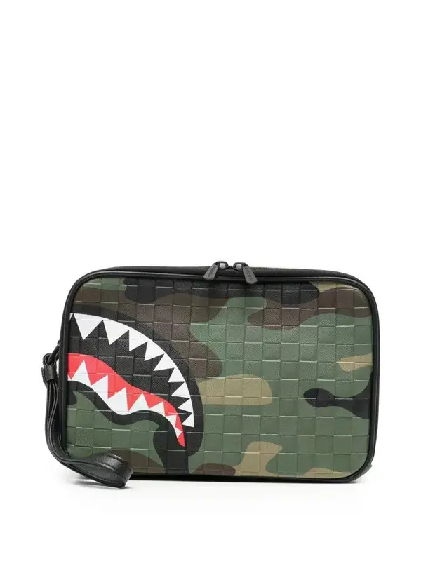 SPRAYGROUND Camouflage-pattern Wash Bag - Green