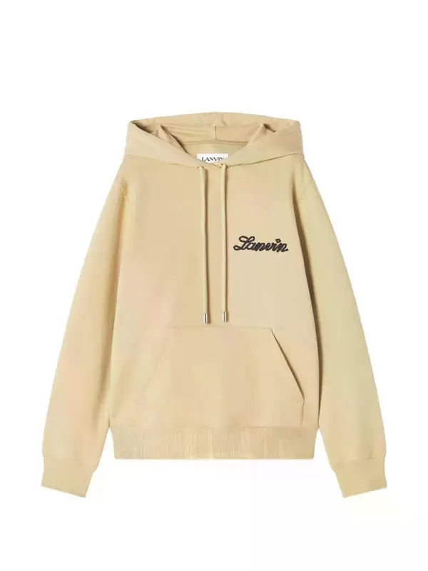 LANVIN Logo-detail Hooded - Neutrals