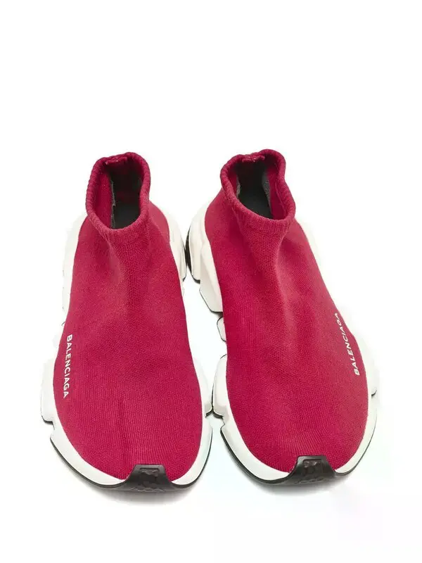 Balenciaga Knit Slip-on Sneakers - Red