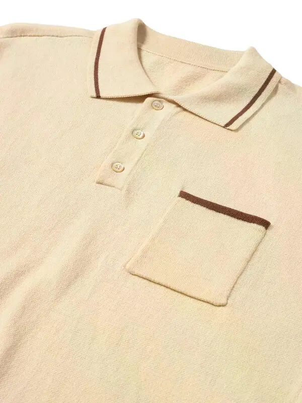 FORTELA Herrison Contrast-trim Pocket Polo Shirt - Neutrals