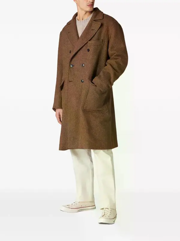 FORTELA Serwilliam1 Double-breasted Coat - Brown