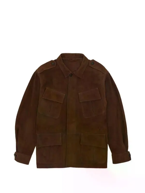 FORTELA Four-pocket Suede Jacket - Brown